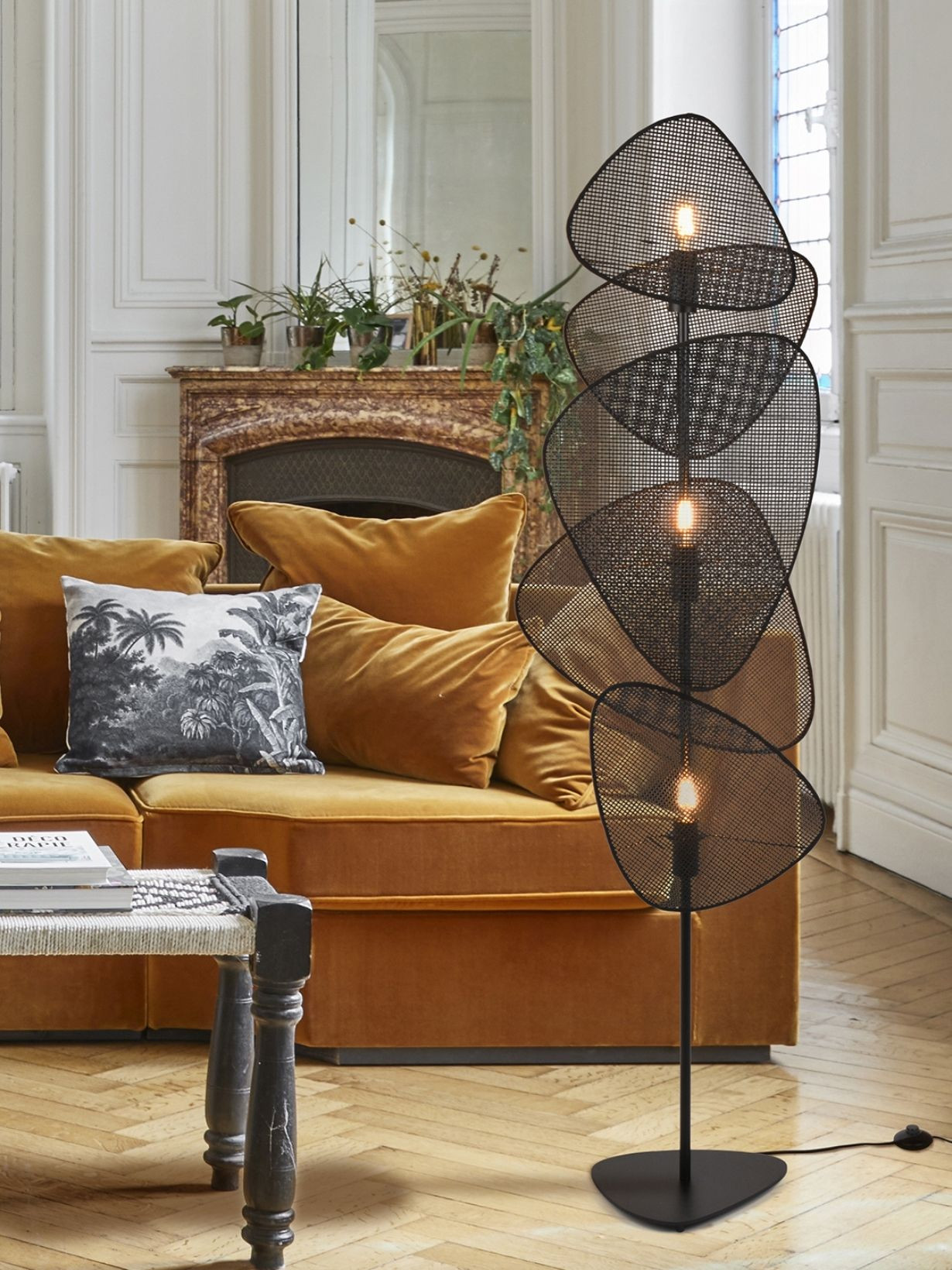 Lampadaire Market Set en cannage naturel, Screen | MBS DESIGN